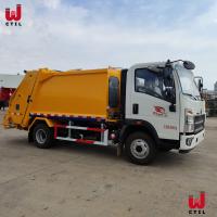 China Yellow 4X2 Compactor Garbage Truck 12m3 Refuse Compactor Vehicle for sale
