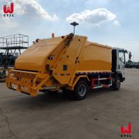 China Yellow 4X2 Compactor Garbage Truck 12m3 Refuse Compactor Vehicle for sale