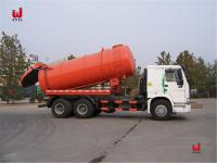 China Sinotruk 15t Sewer Vacuum Truck Orange Sewer Jetting Truck 35 Cubic for sale
