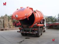 China Sinotruk 15t Sewer Vacuum Truck Orange Sewer Jetting Truck 35 Cubic for sale