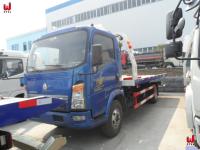 China Cnhtc Wrecker Tow Truck Blue 4X2 Heavy Duty Wrecker Manual for sale