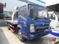 China Cnhtc Wrecker Tow Truck Blue 4X2 Heavy Duty Wrecker Manual for sale