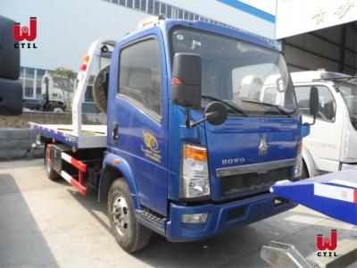 China Cnhtc Wrecker Tow Truck Blue 4X2 Heavy Duty Wrecker Manual for sale