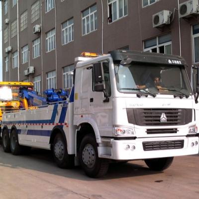 China Manual 8X4 Heavy Duty Tow Truck 50t Heavy Vehicle Towing for sale