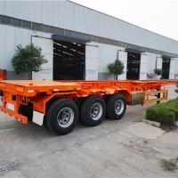 China Tri Axle ISO 40ft Truck Semi Trailers 50T Shipping Container Trailer for sale