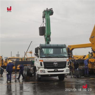 China FOTON AUMAN 6X4 10 Wheeler Boom Truck With Crane Truck Mounted Crane for sale