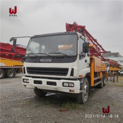 China Used ISUZU 52M 6x4 concrete lorry with pump SANY UPPER BODY for sale
