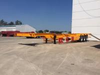 China Tri Axles 40ft Yellow Color Skeleton Semi Trailer For Container for sale