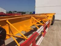 China Tri Axles 40ft Yellow Color Skeleton Semi Trailer For Container for sale