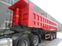 China Tri Axles 60 Tons Front Tipping Dump Semi Trailer Mechanical Suspension for sale