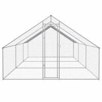 China Rust Resistant Galvanized Steel Big Size 8x3m Chicken Run Kennel Outdoor Chicken Cage with Cover for sale