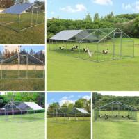 China 3x6x2m Chicken Run Kennel Large Metal Chicken Coop Run Walk In Cage For Poultry Rabbit Duck Goose Hen Dog House  for sale