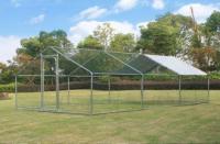 China Chicken Cage 20x13 FT Walk in Coop for Poultry Dog Rabbit Hen Cage Pen Metal Door Chicken Coop for sale