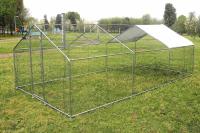 China Chicken Cage 20x13 FT Walk in Coop for Poultry Dog Rabbit Hen Cage Pen Metal Door Chicken Coop for sale