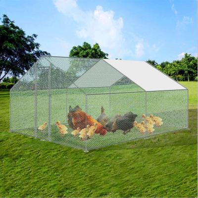 China Large Walk in Chicken Run Coop Backyard Hen House Outdoor Farm Ranch Poultry Chicken Cage with Cover 4x3x2m for sale
