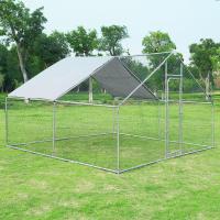 China Solid Structure Heavy Duty Galvanized Steel 13x13ft Walk In Chicken Run Coop Chicken Cage with Cover for sale