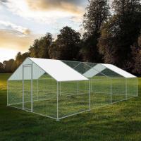 China Heavy Duty Glvanized Steel Polyethylene White Color Cover Chicken Run Cage Chicken Cage Coop for sale