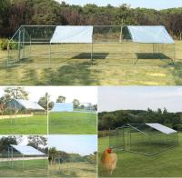 China Heavy Duty Glvanized Steel Polyethylene White Color Cover Chicken Run Cage Chicken Cage Coop for sale