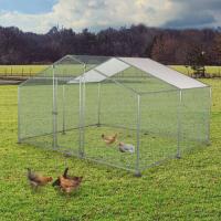 China DIY Walk in Chicken Coop Chicken Run Kennel Chicken cage with Silver Waterproof Cover 4x3m for sale