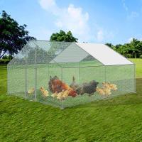 China DIY Walk in Chicken Coop Chicken Run Kennel Chicken cage with Silver Waterproof Cover 4x3m for sale