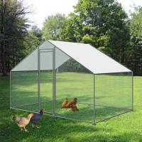 China 2m x 4m Steel Walk-in Chicken Run Kennel Enclosure Rabbit Hutch Poultry Coop Duck House Chicken Cage for sale