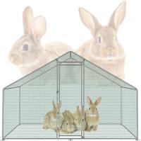 China 2m x 4m Steel Walk-in Chicken Run Kennel Enclosure Rabbit Hutch Poultry Coop Duck House Chicken Cage for sale