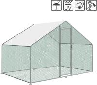 China 2m x 4m Steel Walk-in Chicken Run Kennel Enclosure Rabbit Hutch Poultry Coop Duck House Chicken Cage for sale