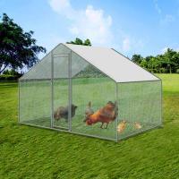 China 2m x 4m Steel Walk-in Chicken Run Kennel Enclosure Rabbit Hutch Poultry Coop Duck House Chicken Cage for sale