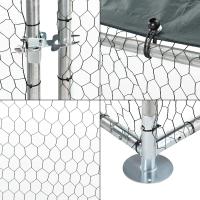 China Waterproof Galvanized Steel Tube OEM Chicken Cage Run Chicken Coop with White color cover for sale