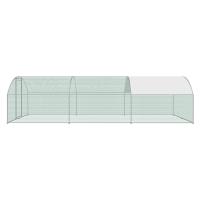 China 3m X 5.6m Round top Metal Chicken Run Walk In Coop For Poultry Hen Cage Pen Walk in Chicken Cage for sale