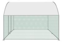 China 3m X 5.6m Round top Metal Chicken Run Walk In Coop For Poultry Hen Cage Pen Walk in Chicken Cage for sale