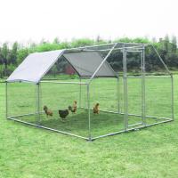 China Galvanized Metal Chicken Coop Cage with Cover Walk In Chicken Cage Pen Run 10' W x 13.3' D x 6.67' H for sale