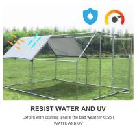 China Galvanized Metal Chicken Coop Cage with Cover Walk In Chicken Cage Pen Run 10' W x 13.3' D x 6.67' H for sale