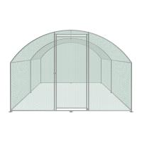 China Round Roof Design Metal Chicken Run Coop Cage Animal Poultry House Hutch Backyard Outdoor Walk in CHicken cage for sale
