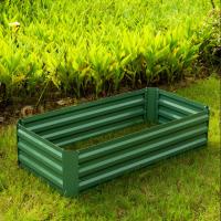 China Rectangular L240cm Galvanized Garden Beds For Outdoor for sale