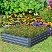 China Anti Rusting 100cm Raised Metal Garden Bed For Herbs for sale