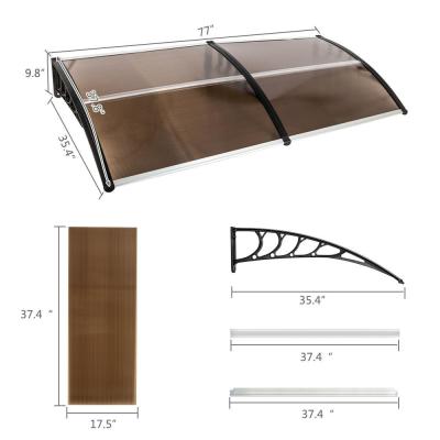 China Quick Dry Polycarbonate 300cm Door Window Awning Canopy for sale