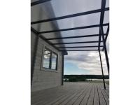 China 9m2 Sun Shelter Garden Wall Mounted DIY Patio Cover Aluminum Sunshade Outdoor Gazebo Patio Cover Canopy Awnings Black for sale
