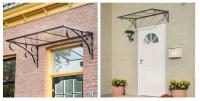 China Rain Shelter 100x150cm Steel Frame Porch Door Canopy for sale