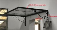 China Outdoor 100cm Solid Sheet Door Window Awning Canopy for sale