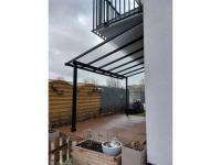 China 13m2 tarasu garden wall mounted DIY patio cover aluminum sunshade outdoor gazebo patio cover Sun Shelter Black for sale
