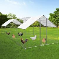 China Heavy Duty Glvanized Steel Polyethylene White Color Cover Chicken Run Cage Chicken Cage Coop for sale
