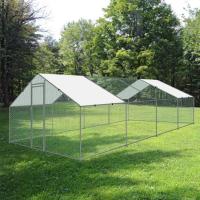 China Heavy Duty Glvanized Steel Polyethylene White Color Cover Chicken Run Cage Chicken Cage Coop for sale