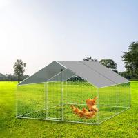 China Hot Galvanized Steel Outdoor UV Protect Polyester 3x3m Chicken Run Kennel Chicken Cage for sale
