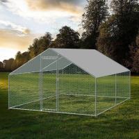 China Hot Galvanized Steel Outdoor UV Protect Polyester 3x3m Chicken Run Kennel Chicken Cage for sale