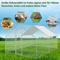 China 4m x 4m Steel Walk in Chicken Run Enclosure Rabbit Hutch Poultry Coop Duck House Chicken Cage for sale