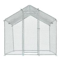 China 2M x 2M Metal Chicken Coop Walk in Cage Run House Shade Pen Chicken Cage With Cover for sale