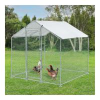 China Metal Walk in Chicken Run Coop Cage Animal Poultry House Hutch Backyard Outdoor Chicken Cage for sale