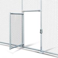 China Chicken Coop Galvanized Metal Walk in Chicken Cage Large Rabbit Cage Poultry Cage Fenced Backyard with Cover and Fence for sale