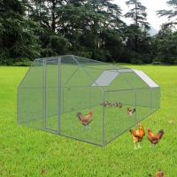 China Galvanized Metal Chicken Coop Cage with Cover Walk In Chicken Cage Pen Run 10' W x 13.3' D x 6.67' H for sale